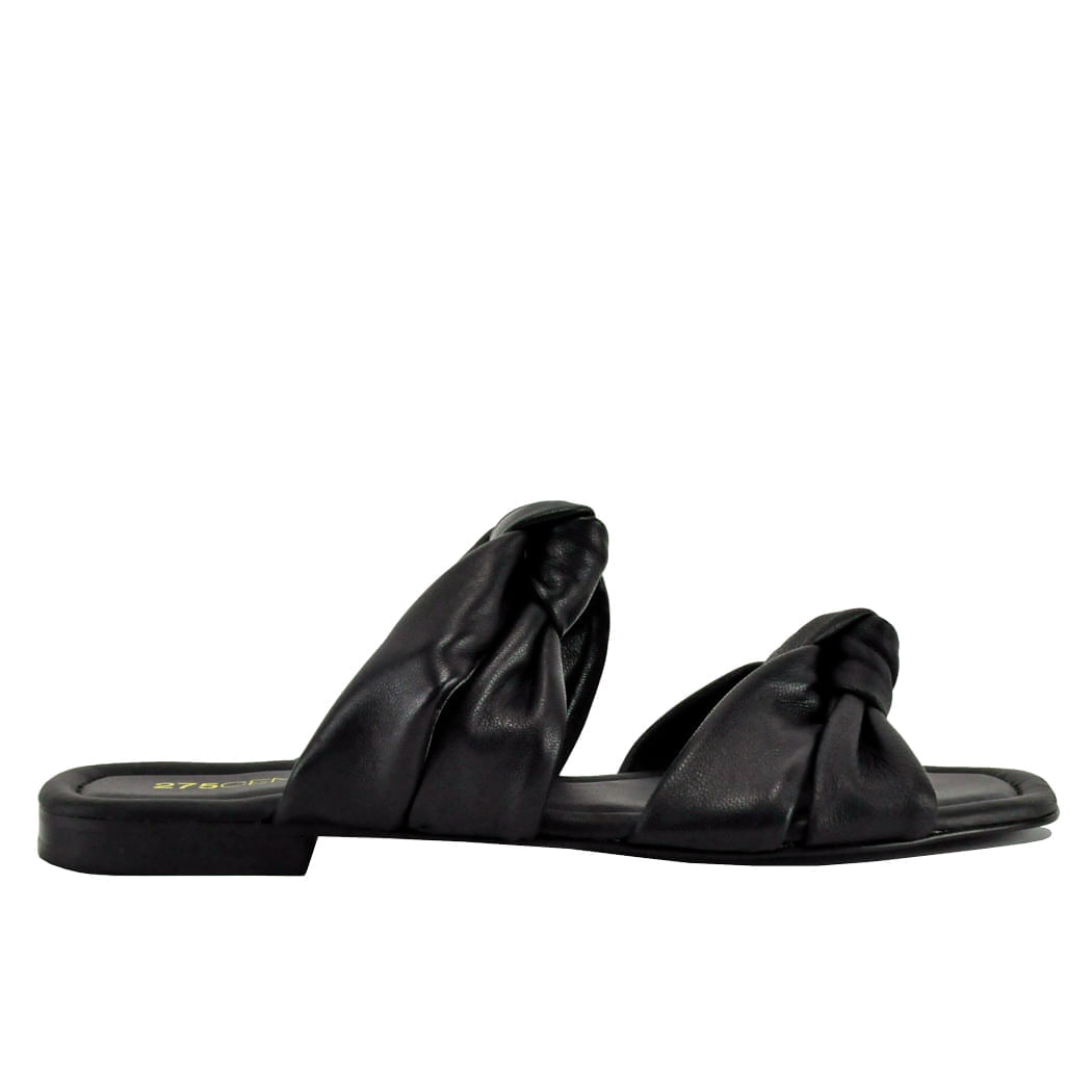 Patrick Leather Flat Slide | Flat Sandals - Footnotes Shoes